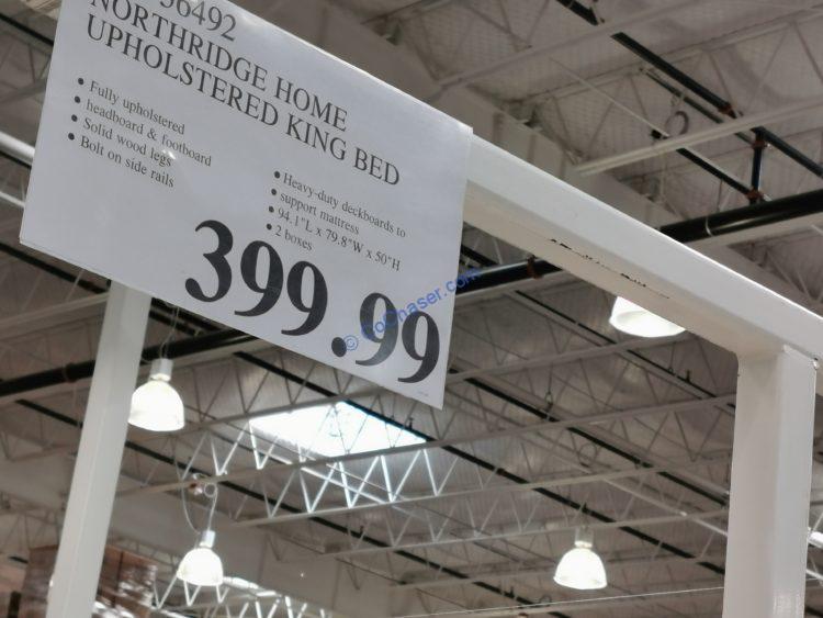 Costco-1356492-1363190-Northridge-Home-Upholstered-Bed-tag – Costco Chaser