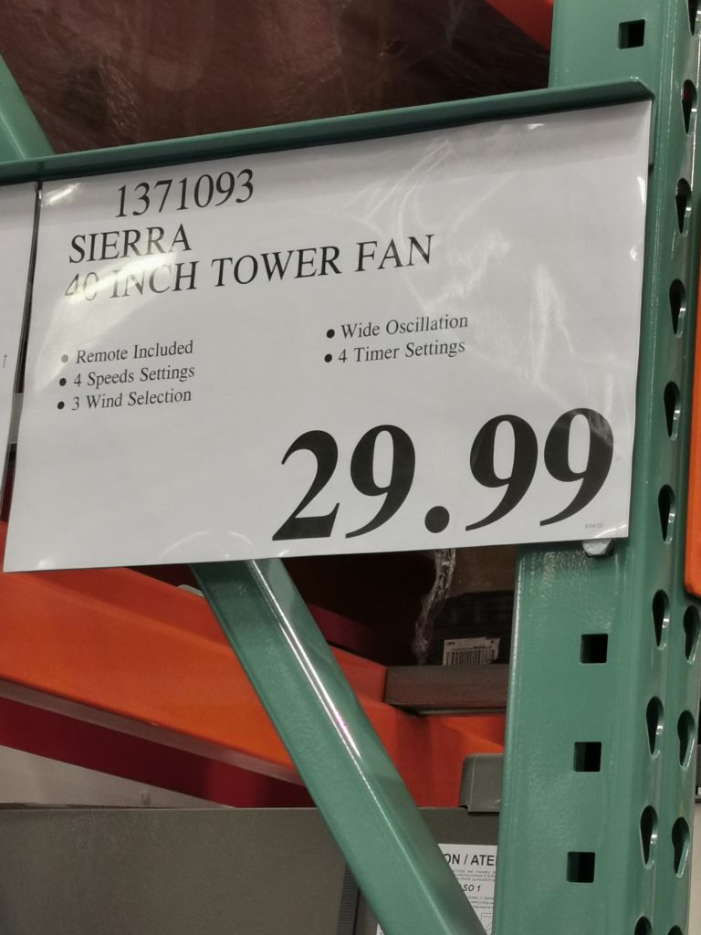 Costco-1371093-Sierra-40Inch-Tower-Fan-tag – CostcoChaser