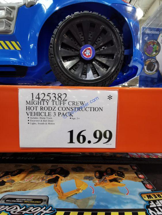 Mighty Tuff Crew Hot Rodz Construction Vehicles, 3-pack – Costco Chaser