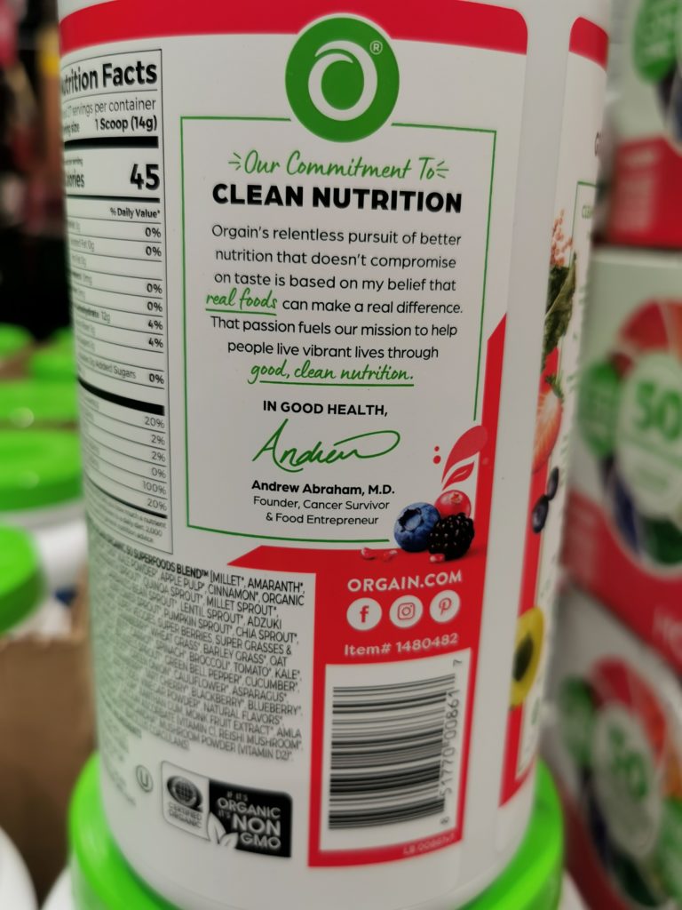 Costco-1480482-Orgain-Organic-Superfoods-IMMUNITY-UP-chart – CostcoChaser