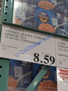 Vonebee Honey Citron Ginger Tea 70.54 OZ Container – Costco Chaser