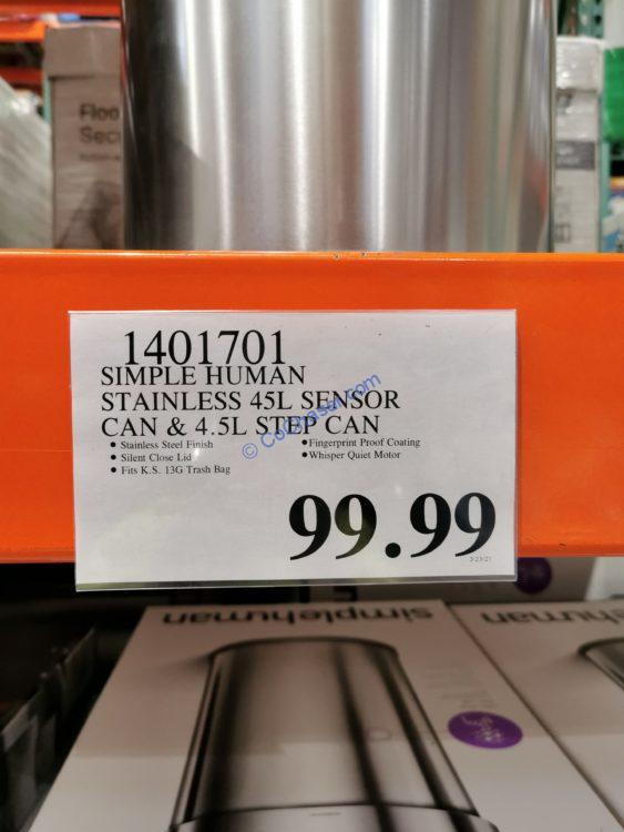 Costco-1401701-Simplehuman-Stainless-45L-Sensor-Can-tag – Costco Chaser