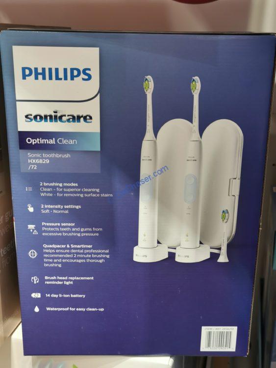 Philips Sonicare Optimal Clean Rechargeable Toothbrush, 2-pack, Model# ...