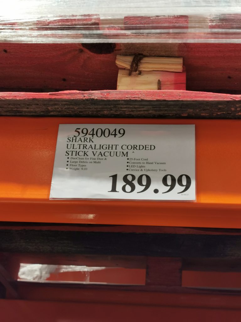 Costco-5940049-Shark-Performance-UltraLight-Corded-Stick-Vacuum-tag ...