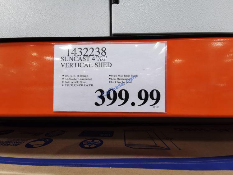 Costco-1432238-Suncast-6-4-Vertical-Shed-tag – Costco Chaser