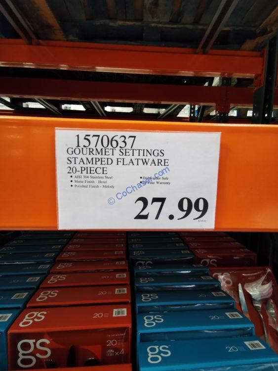 Costco-1570637-Gourmet-Settings-Stamped-Flatware-20-Piece-tag – Costco ...