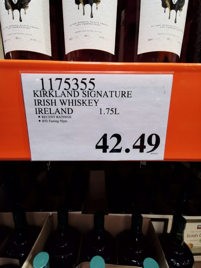 Costco-1175355-Kirkland-Signature-Irish-Whiskey-Ireland-tag – CostcoChaser