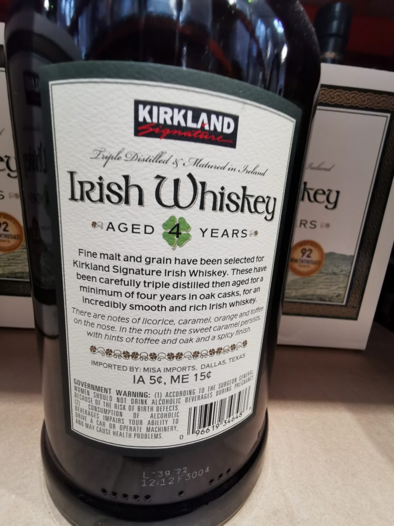 Costco-1175355-Kirkland-Signature-Irish-Whiskey-Ireland3 – CostcoChaser