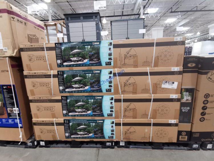 Seasons Sentry 11FT Solar LED Cantilever Umbrella – Costco Chaser