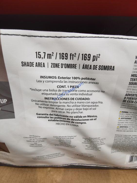 Coleman 13 x 13 Eaved Shelter – CostcoChaser