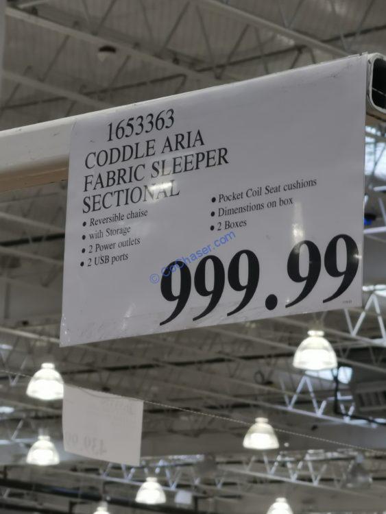 Coddle Aria Fabric Sleeper Sectional – CostcoChaser