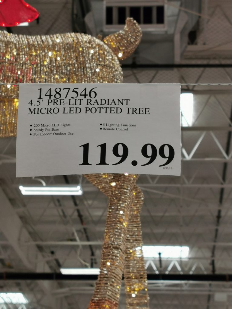 4.5′ Pre-Lit Potted Tree – CostcoChaser