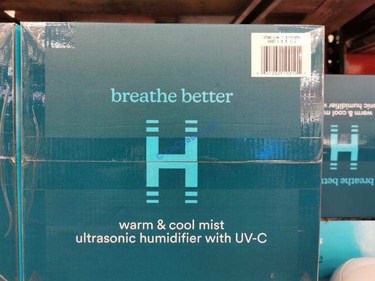 HoMedics Warm/Cool Mist Ultrasonic Humidifier W/UV-C Light, Model UHE ...