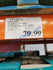 HoMedics Warm/Cool Mist Ultrasonic Humidifier W/UV-C Light, Model UHE ...