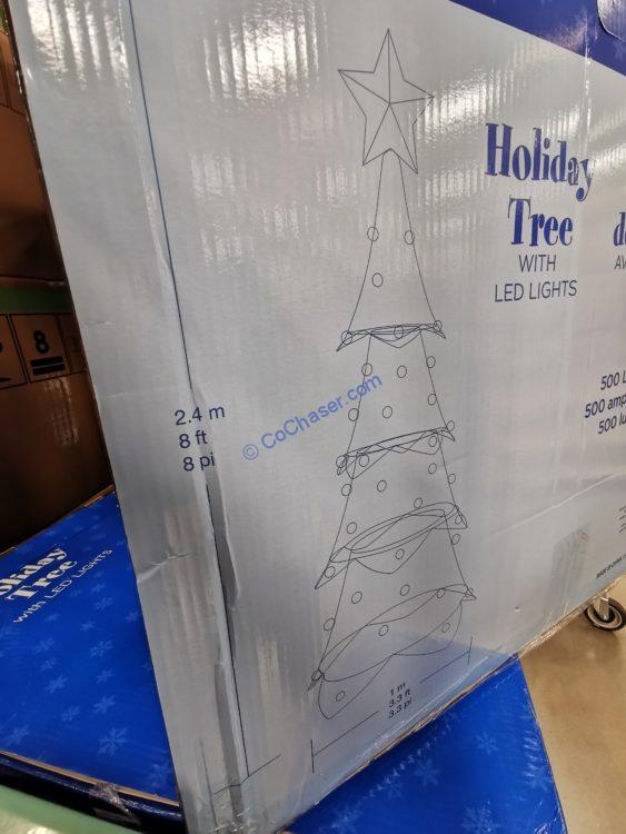 8’ Holiday Glitter Mesh Tree with LED Lights – CostcoChaser