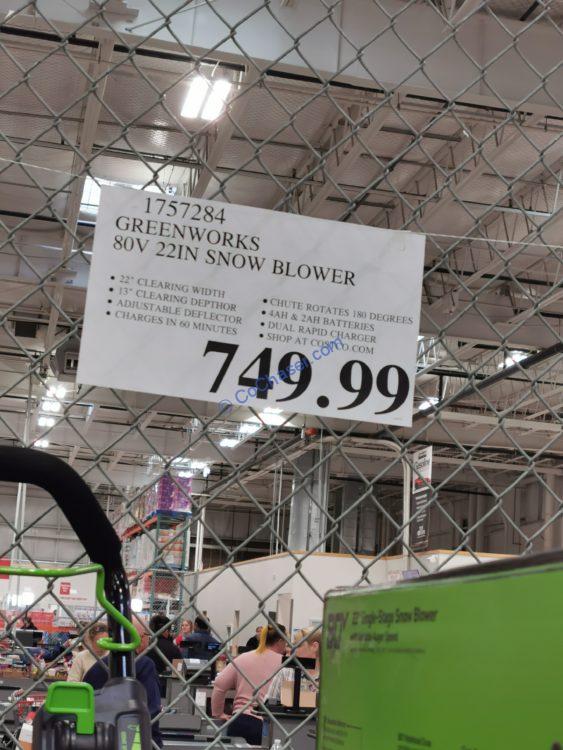 Costco-1757284-Greenworks-80V-22-Snow-Blower-tag – Costco Chaser