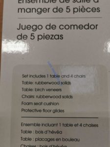 Bayside Furnishings Kaelyn 5-Piece Dining Set – CostcoChaser