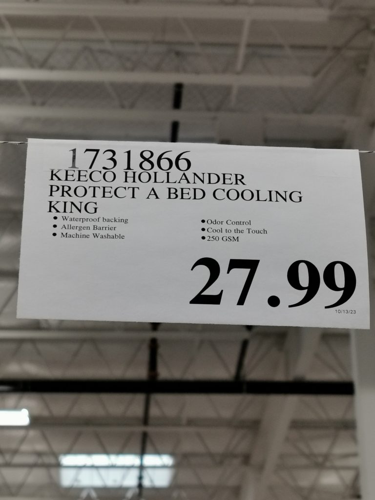 Costco-1731866-1731865-Keeco-Hollander-Protect-a-Bed-Cooling-tag1 ...