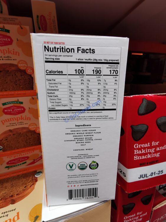 Costco-1578757-MISS-Jones-Organic-Pumpkin-Bread-Muffin-chart – Costco ...