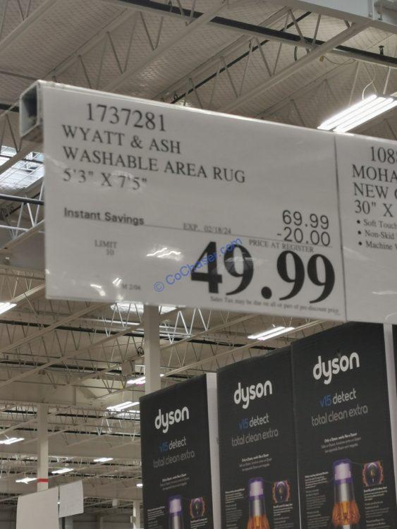 WYATT & ASH Washable Area Rug, 5’3” x 7’5” – CostcoChaser