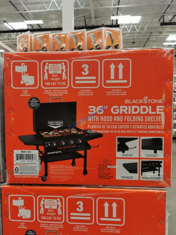 Blackstone 36in. Gas Griddle with Hood & Front Shelf, Model 2256 ...