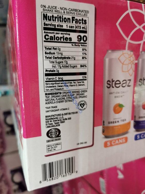 Costco-1748419-Steaz-Organic-Green-Tea-chart – CostcoChaser