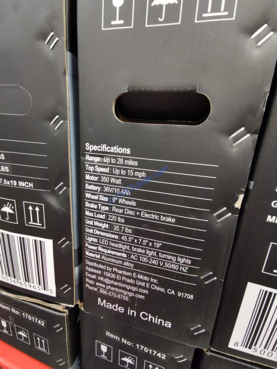 Phantom A8 Electric Scooter – CostcoChaser