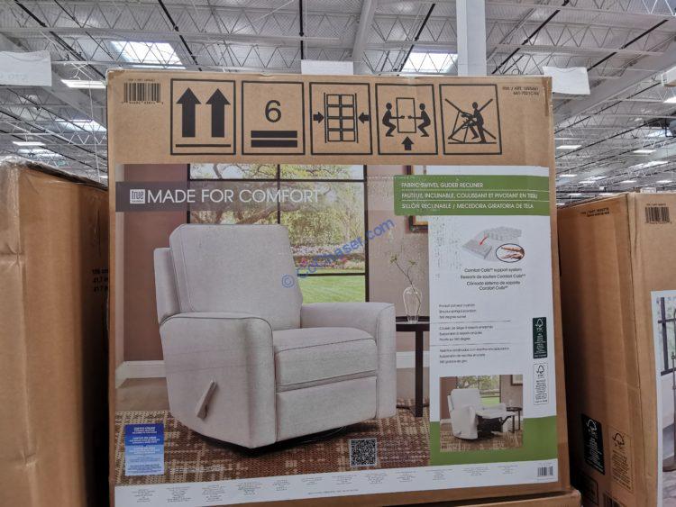 True Innovations Paxley Fabric Swivel Glider Recliner