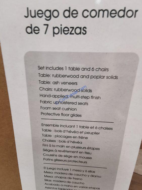 Bayside Furnishings Brinley 7-piece Dining Table Set – Costco Chaser